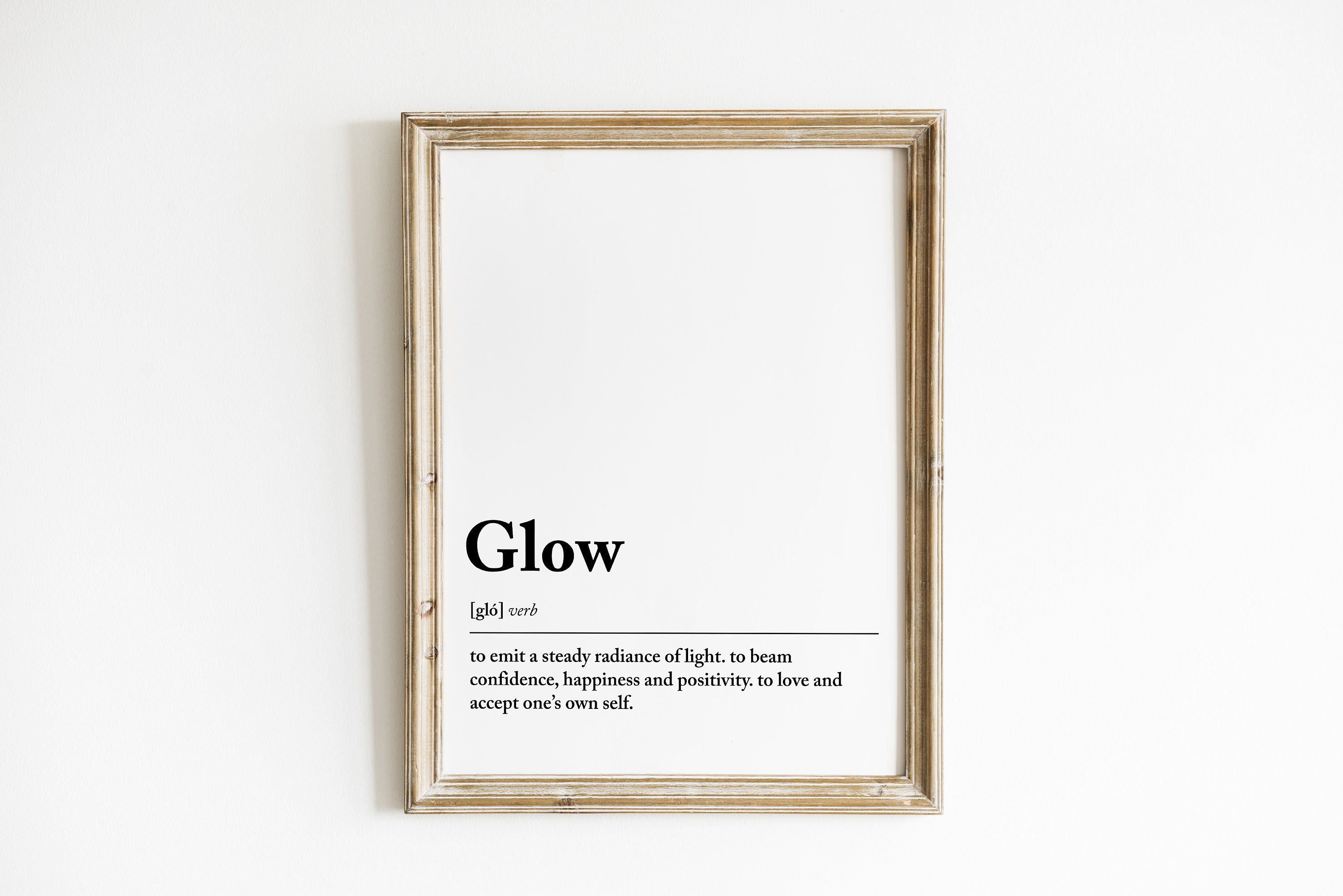 Glow Definition Print Self Love Wall Art Feminist Print Inspirational ...