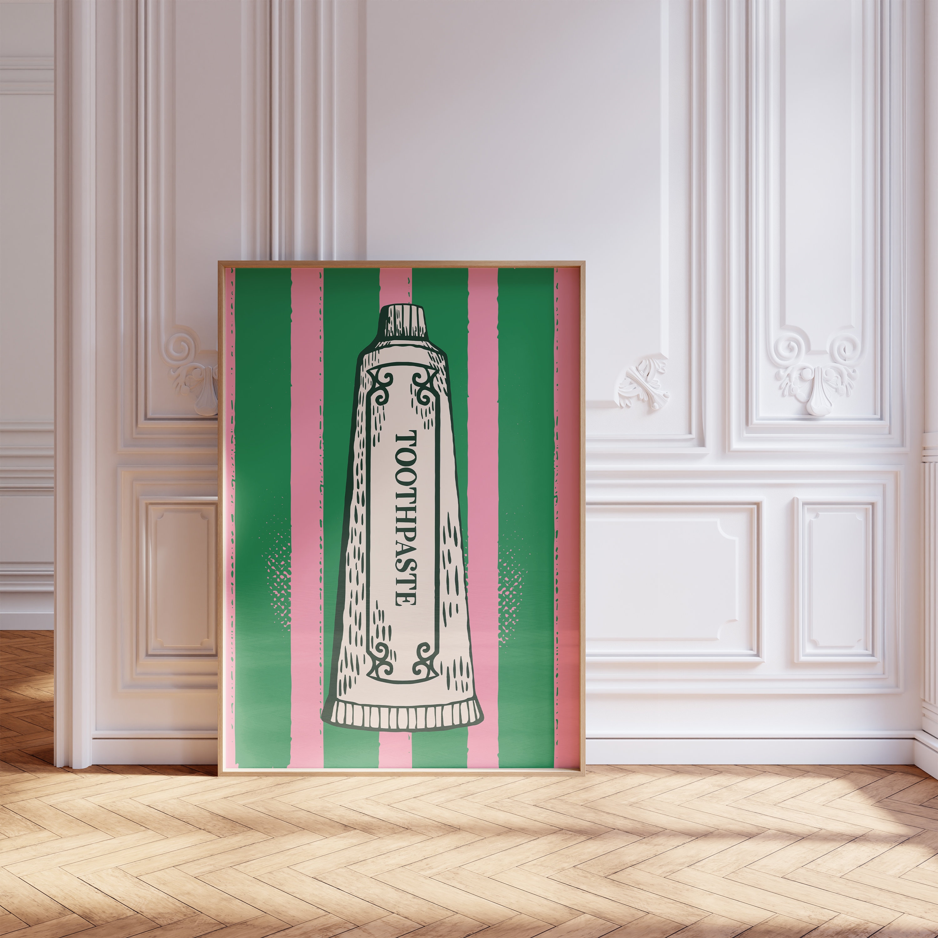 Vintage Toothpaste Art Print: Retro Bathroom Decor (digital Download ...