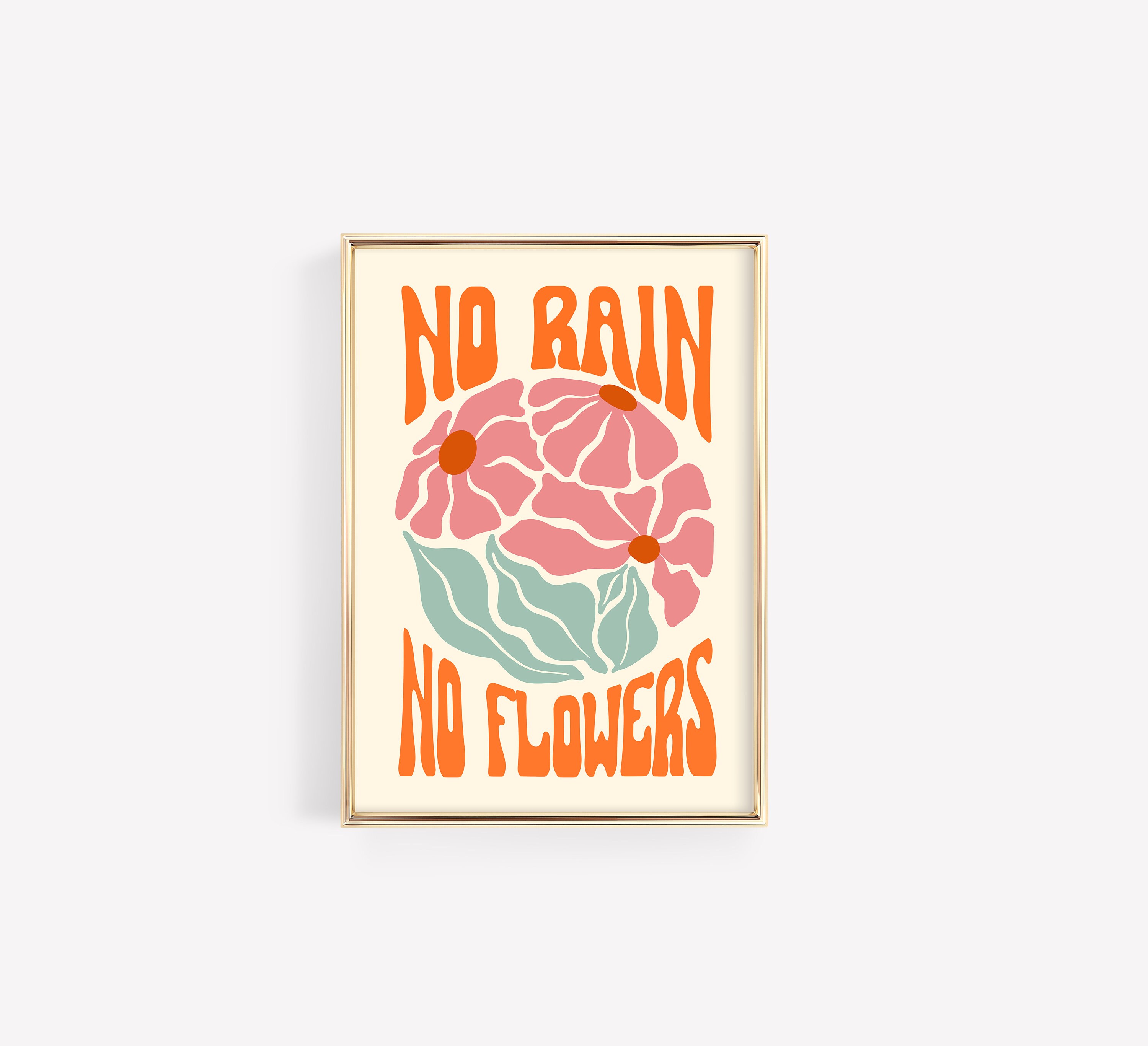 Colorful Flower Wall Art, No Rain No Flowers Print, Vibrant Matisse ...