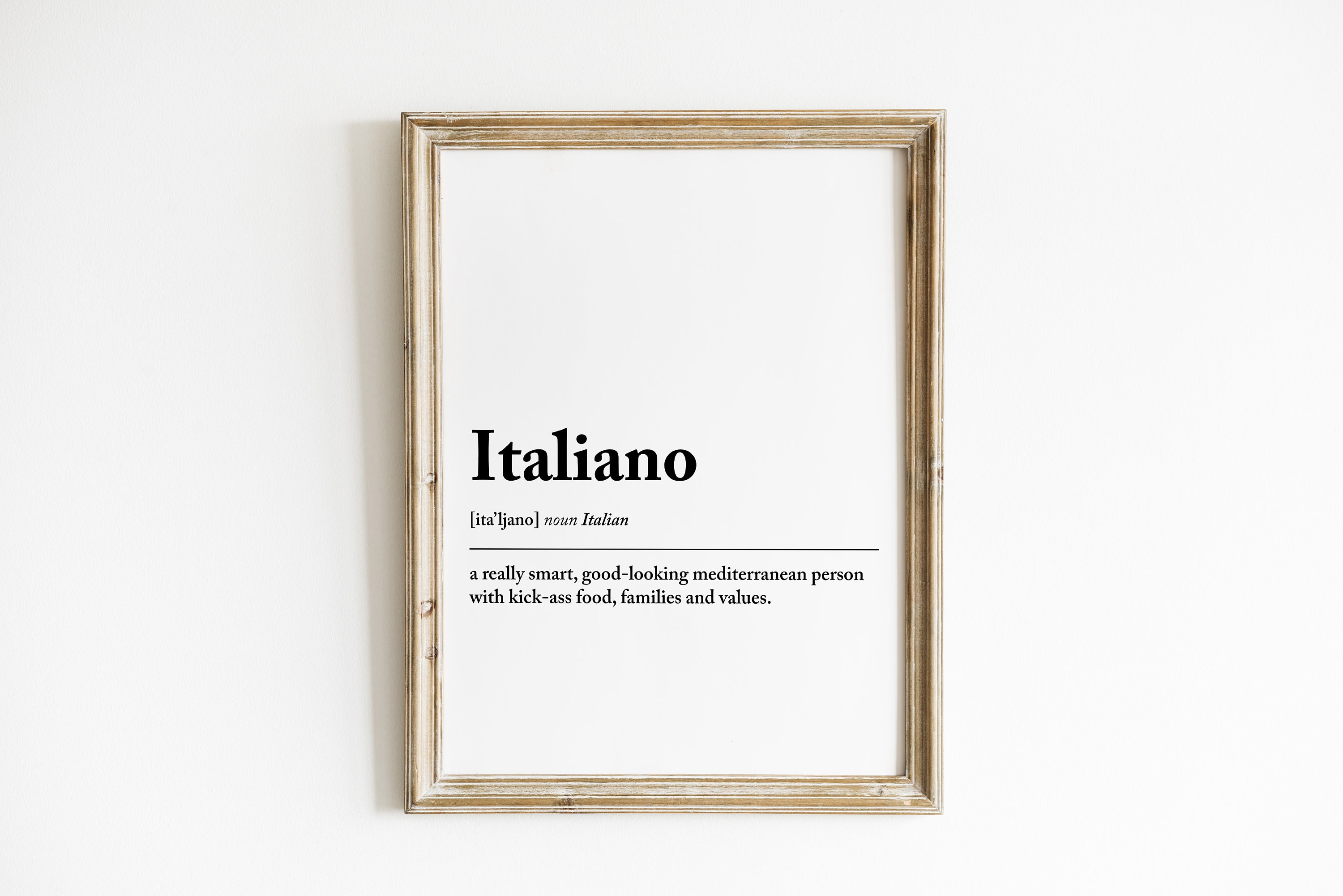 Italian Definition Print Set of 6 Printable Italian Wall - Etsy
