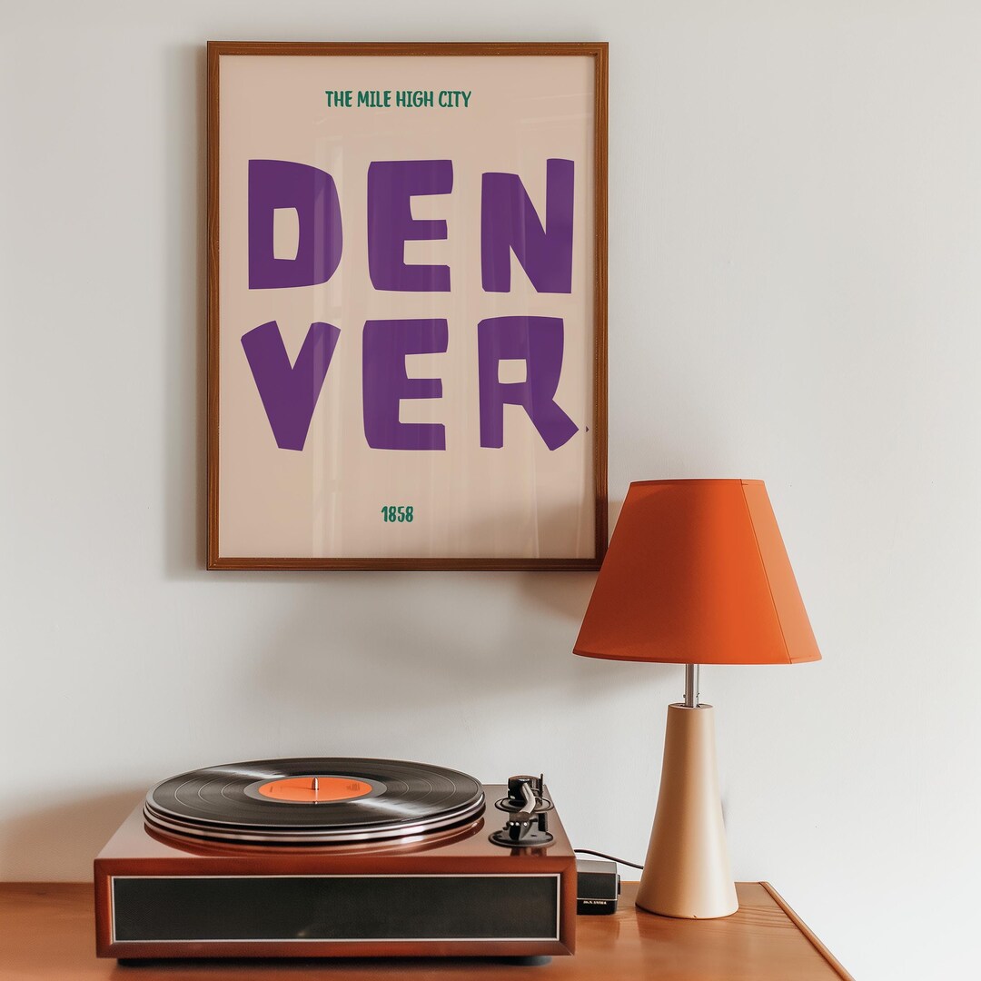 Denver Wall Art Digital Print, the Mile High City Poster, Modern ...