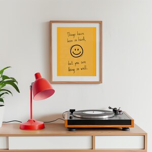 Positive Smiley Face Wall Art - Inspirational Printable Quote for Home ...