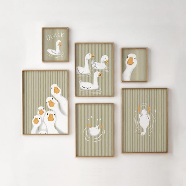 Goose Cottage Print - Etsy