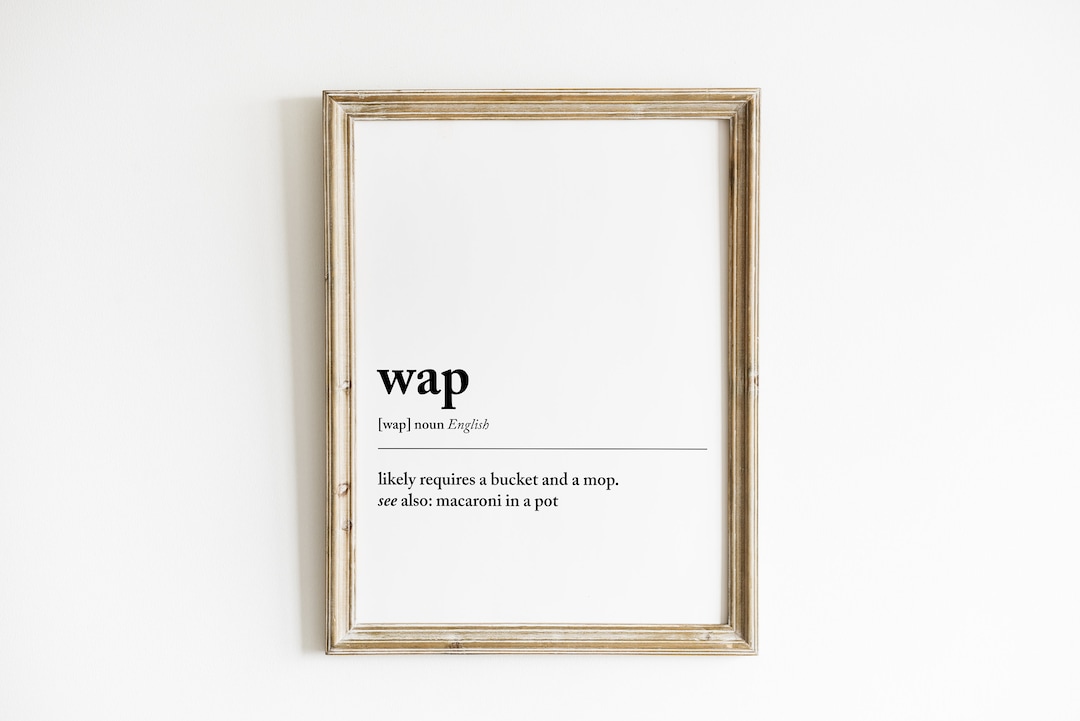 Wap Definition Print | Wap Art Print | Funny Home Decor | Dorm Room ...