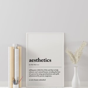 Aesthetics Definition Print: Salon & Spa Wall Art (digital Download) - Etsy