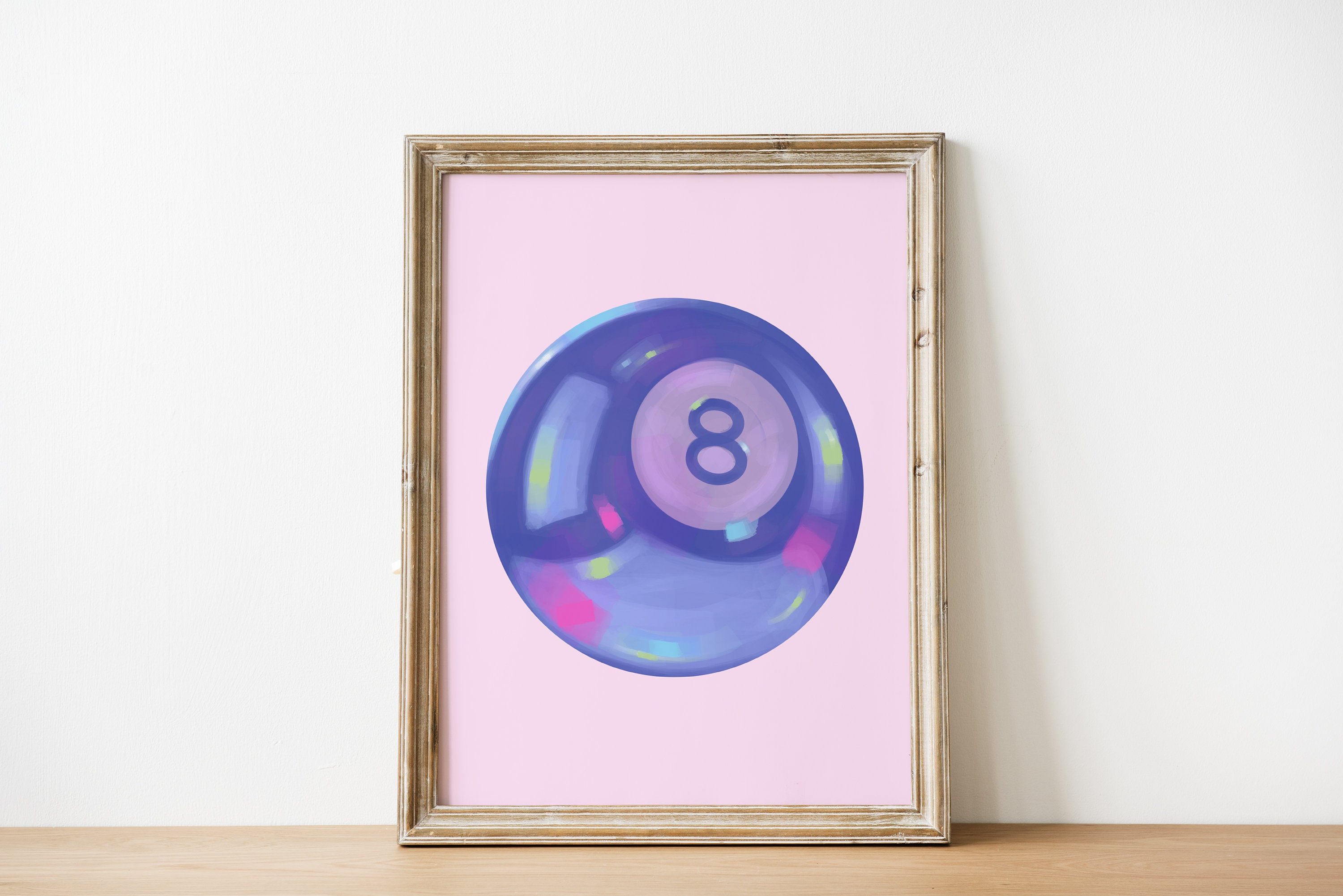 8 Ball Wall Art, Pool Room Decor, Contemporary Digital Download - Etsy