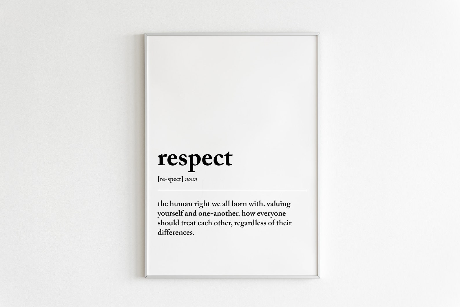 Respect Definition, Printable Wall Art, Respect Poster, Respect Quote ...