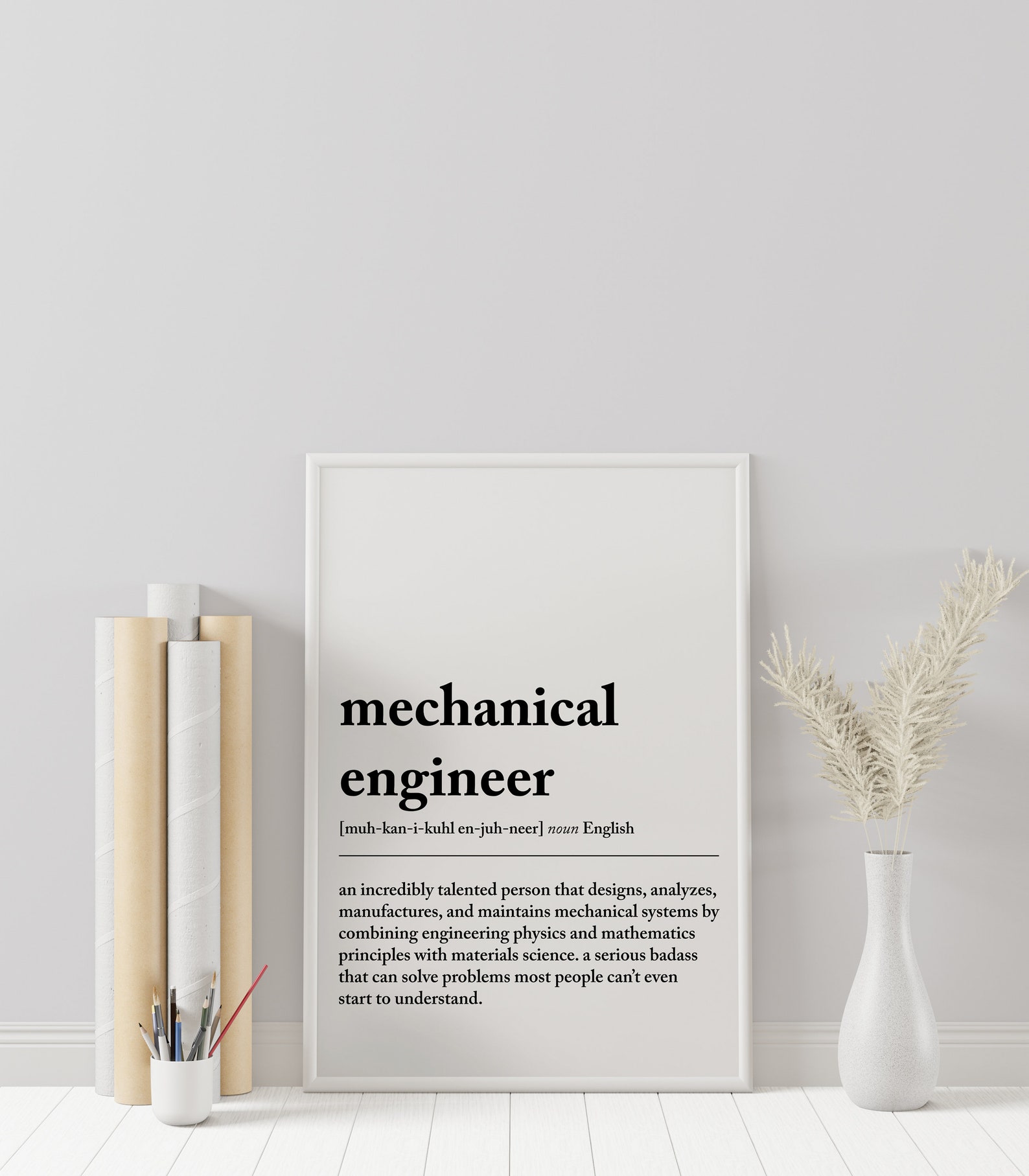 Mechanical Engineer Definition Print Mechanical Engineer - Etsy