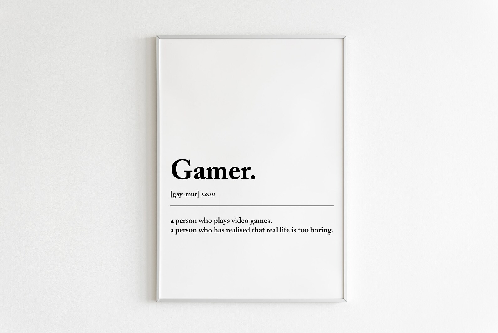 Gamer Definition Print Gamer Print Gaming Wall Art Gamer Gifts Boys ...