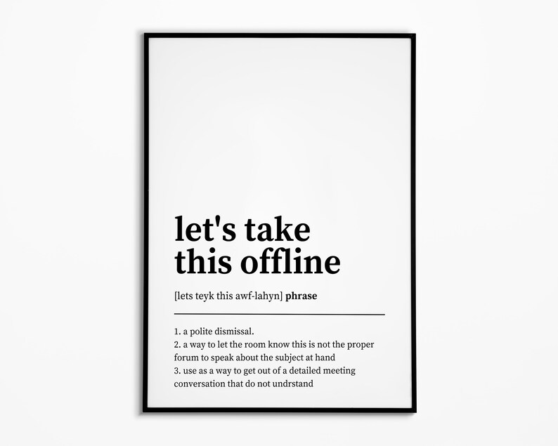 Funny Office Definition Prints: Work From Home Gallery Wall (digital ...