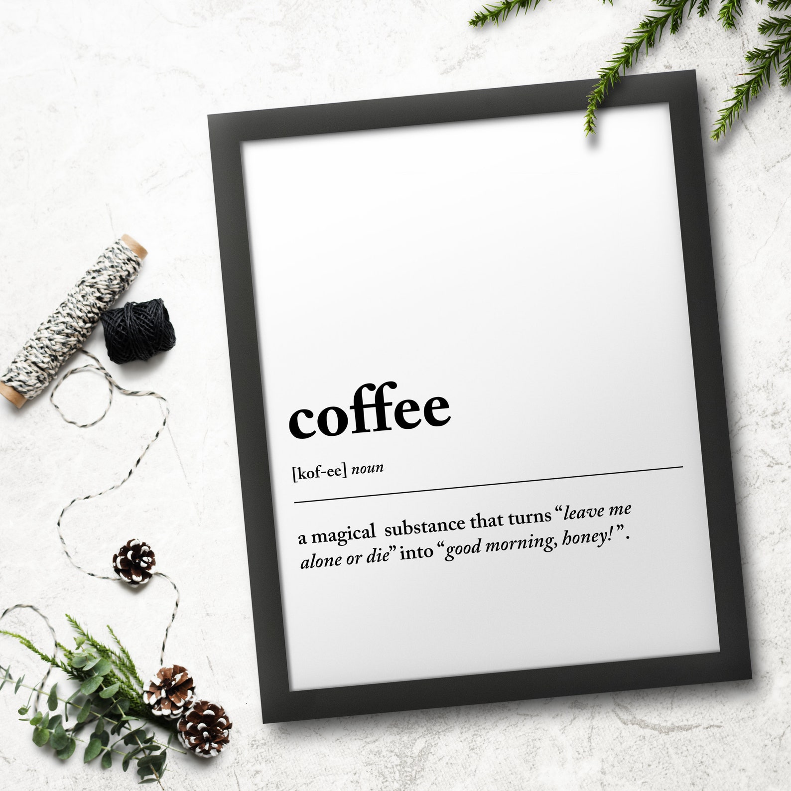 Coffee Definition Printable Wall Art Coffee Bar Printable Coffee Bar ...
