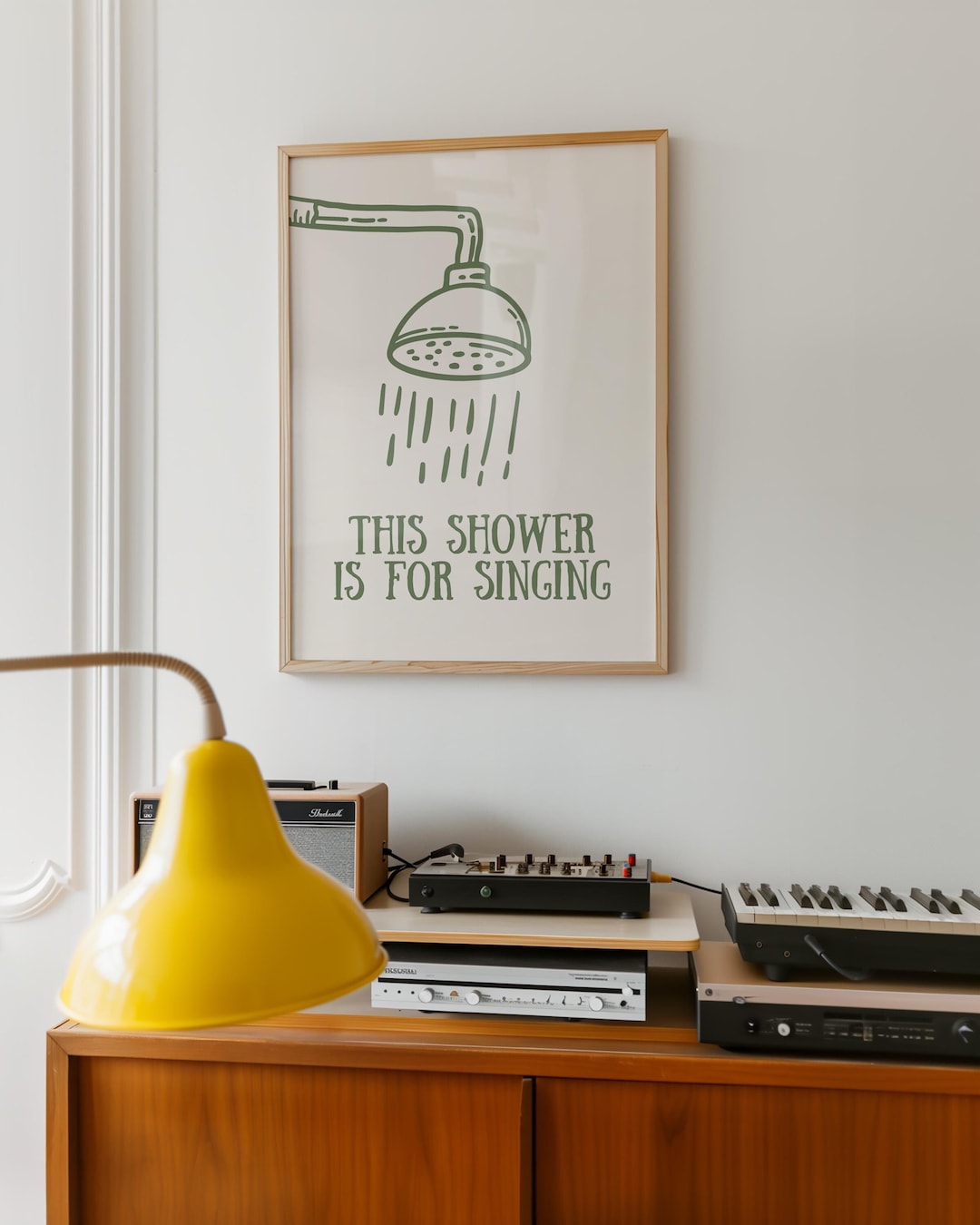 Sage Green 'this Shower is for Singing' Bathroom Print (digital ...