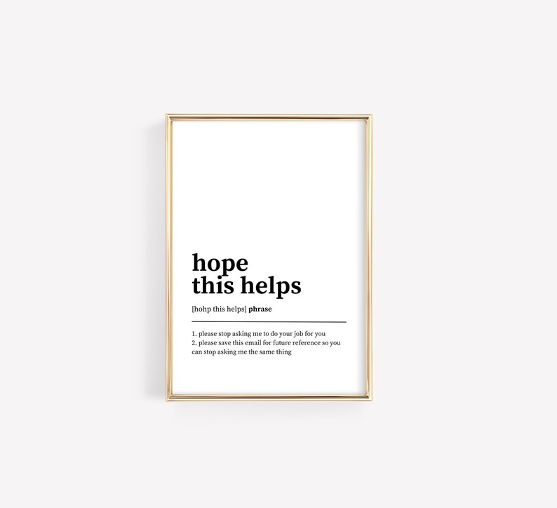 Funny Office Definition Prints: Work From Home Gallery Wall (digital ...