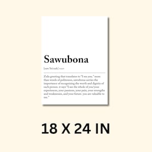Sawubona Zulu Greeting Print: Inspirational Home & Office Decor - Etsy
