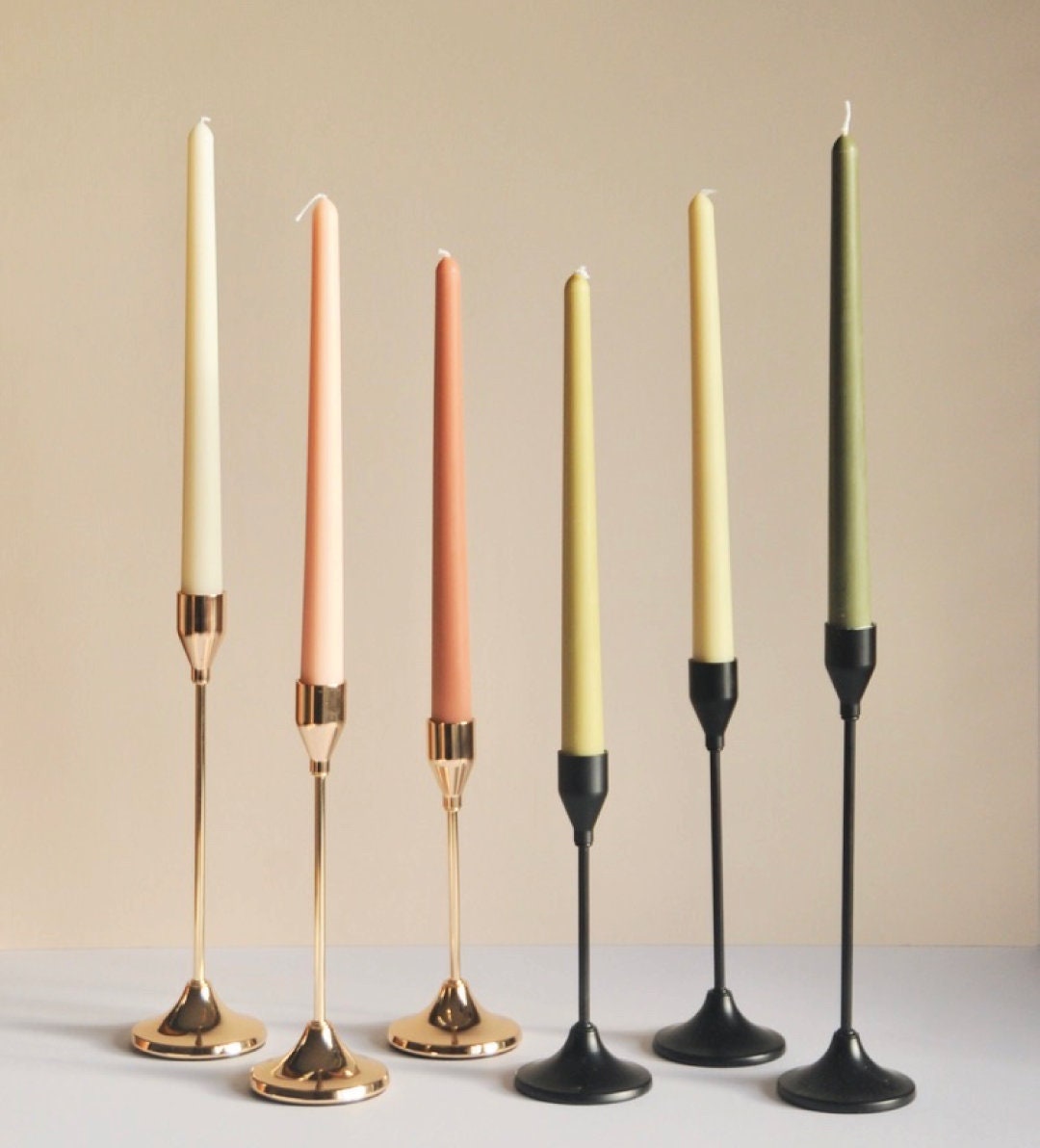 Taper Dinner Candles - Set of 6 - Etsy UK