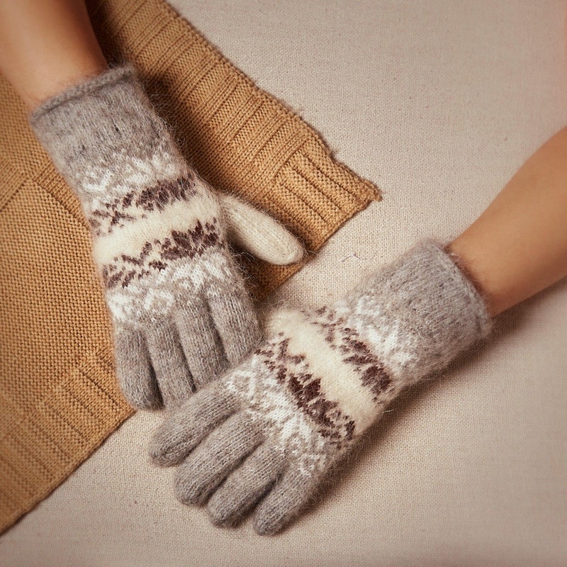Knit Winter Gloves Women - Etsy