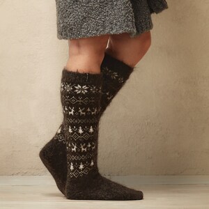 Knee-high Wool Socks, Beautiful Winter Long Wool Socks, Great ...