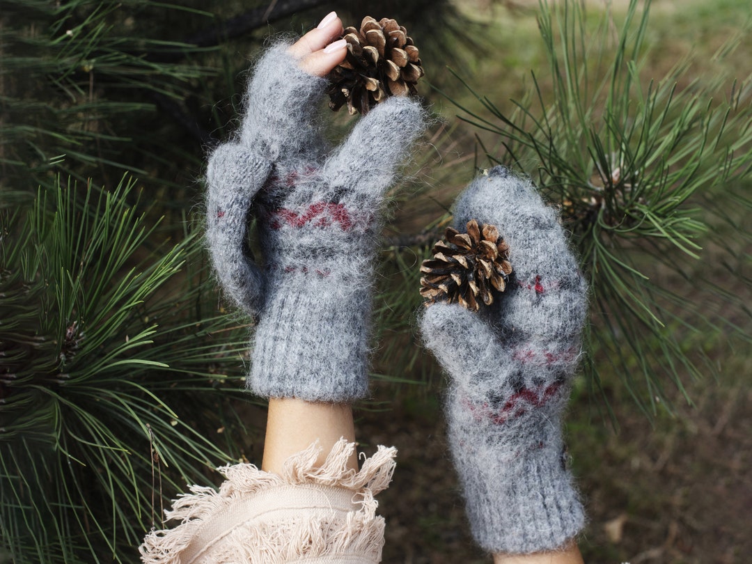 Wool Flip Top Mittens, Soft Wool Convertible Gloves, Great for Fall or ...