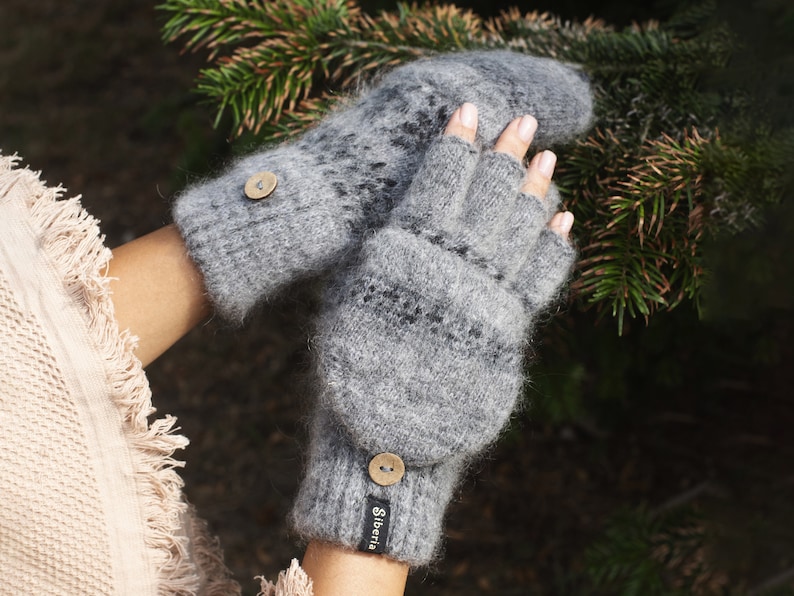 Flip Top Wool Gloves, Convertible Winter Gloves, Great Gift for Fall ...