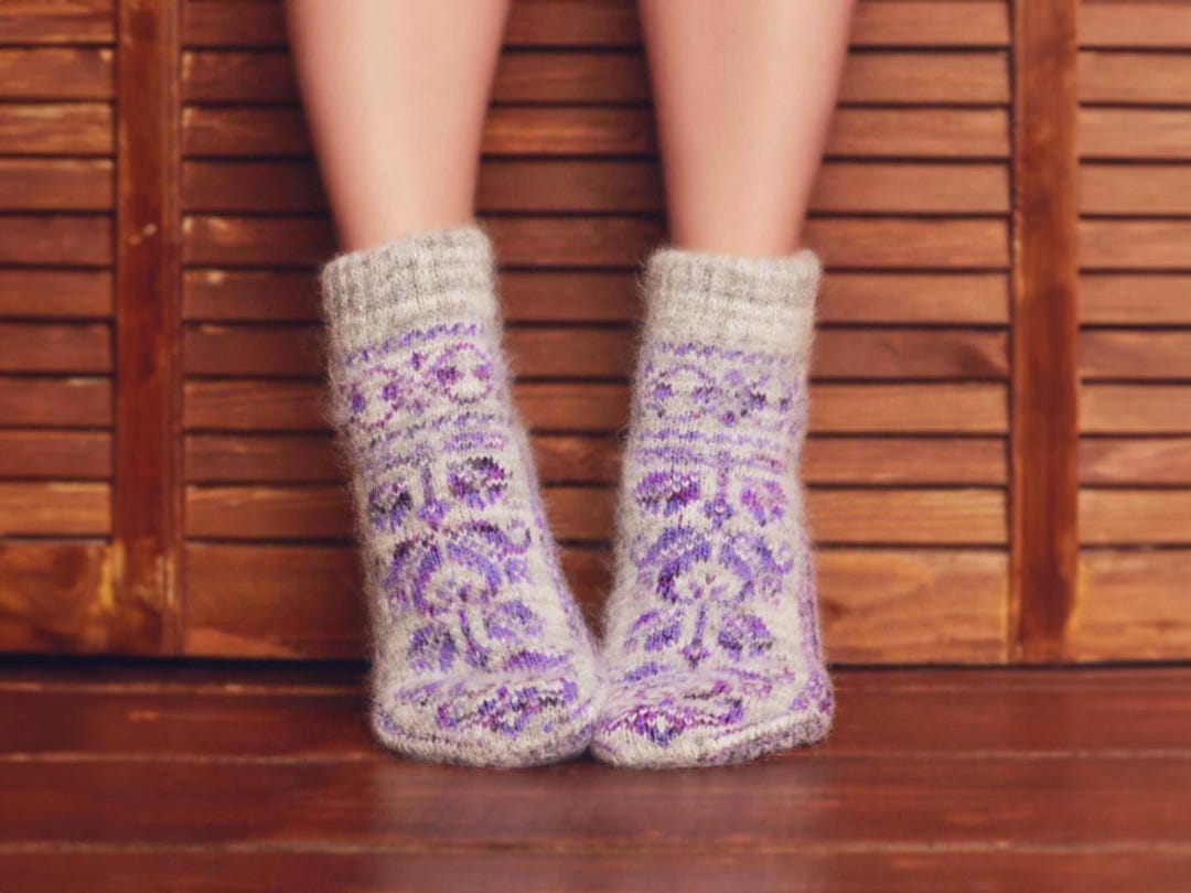 Thick Low-cut Wool Slipper Socks, Hygge Thick Winterwear Socks, Thick ...