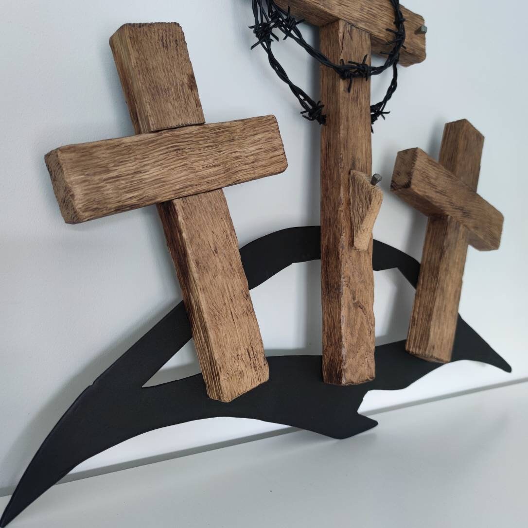 Large Wooden Carved Cross Crosses Heart Ornament Decorations Gift Art ...