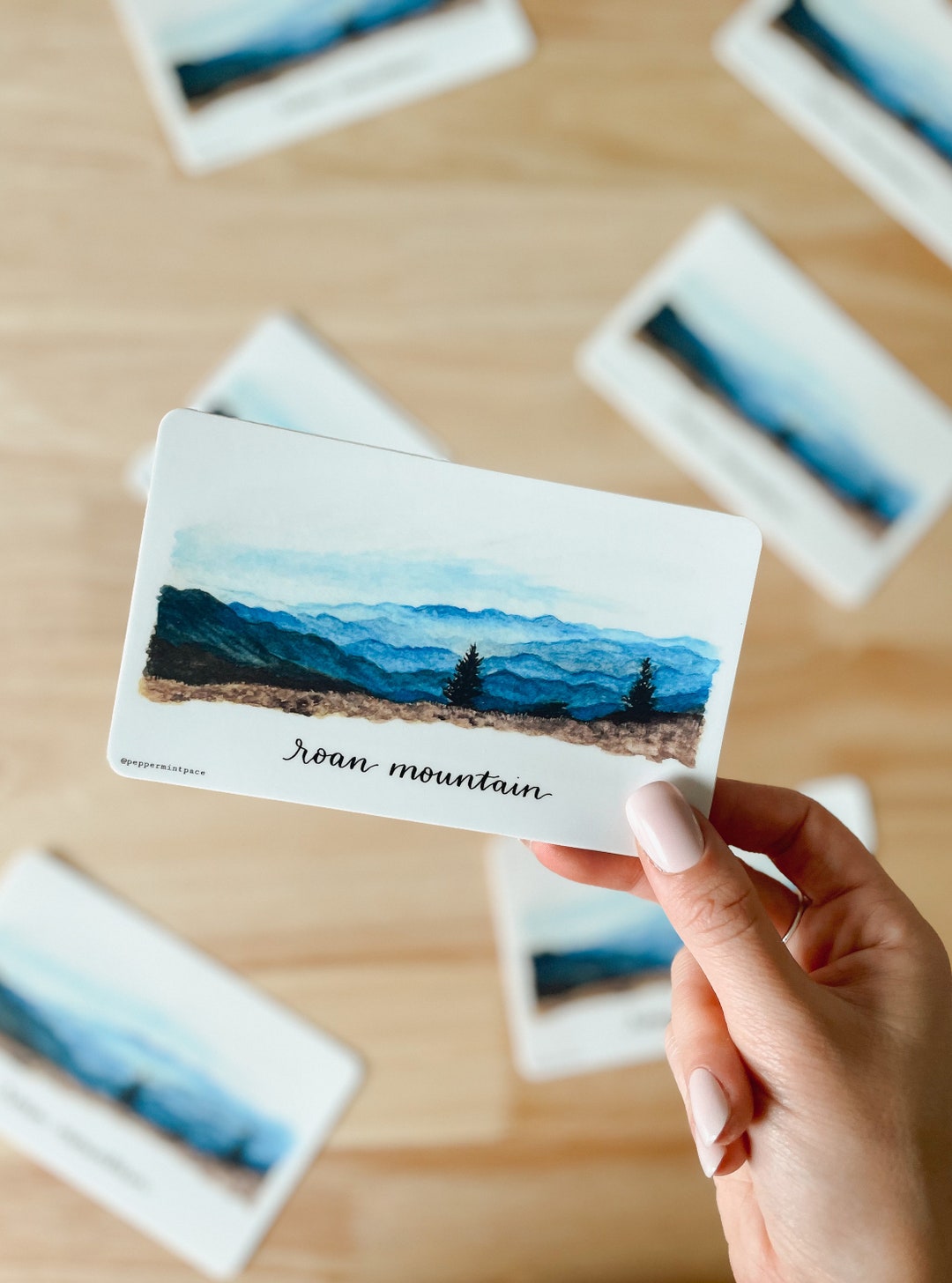 Roan Mountain Hand Painted Watercolor Sticker, Car Decal, Appalachian ...