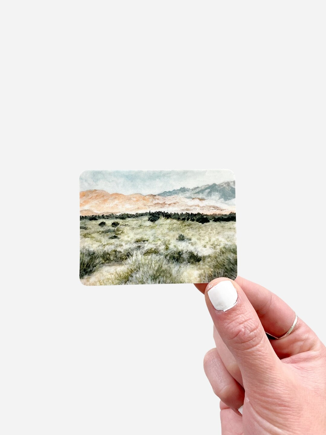 Sand Dunes Acrylic Painting Weatherproof Sticker, Hiking, National Park ...