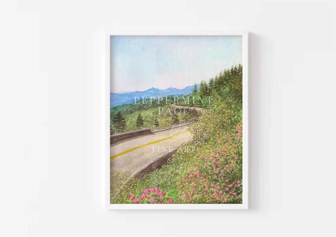 Blue Ridge Parkway in Spring Watercolor Art Print (signed, Unframed) - Etsy