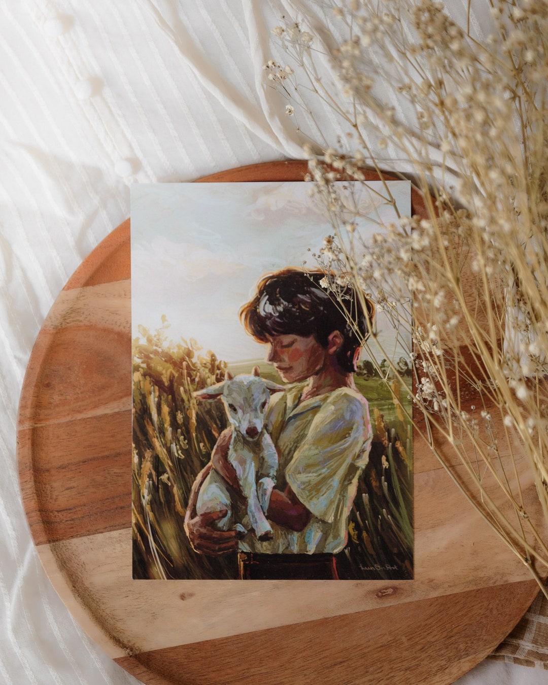 A5 // "cottagecore Boy With Kid" Illustration | Romanticized Country ...