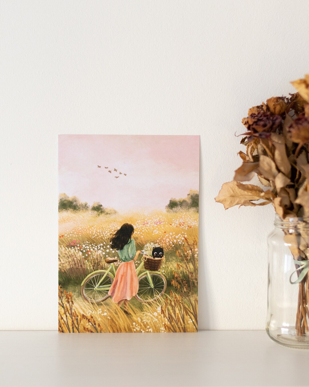 A5 // "bike Ride Along the Flower Field" - Cottagecore Girl ...