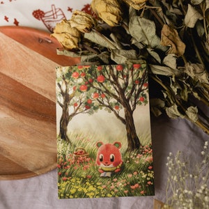 A5 // Animal Villager "apple" Illustration // Art Print, Poster - Etsy