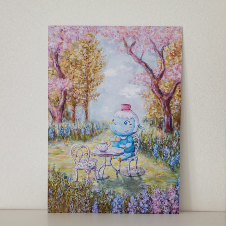 A4, A5 // Animal Villager Fauna Cottagecore Painting // Illustration ...