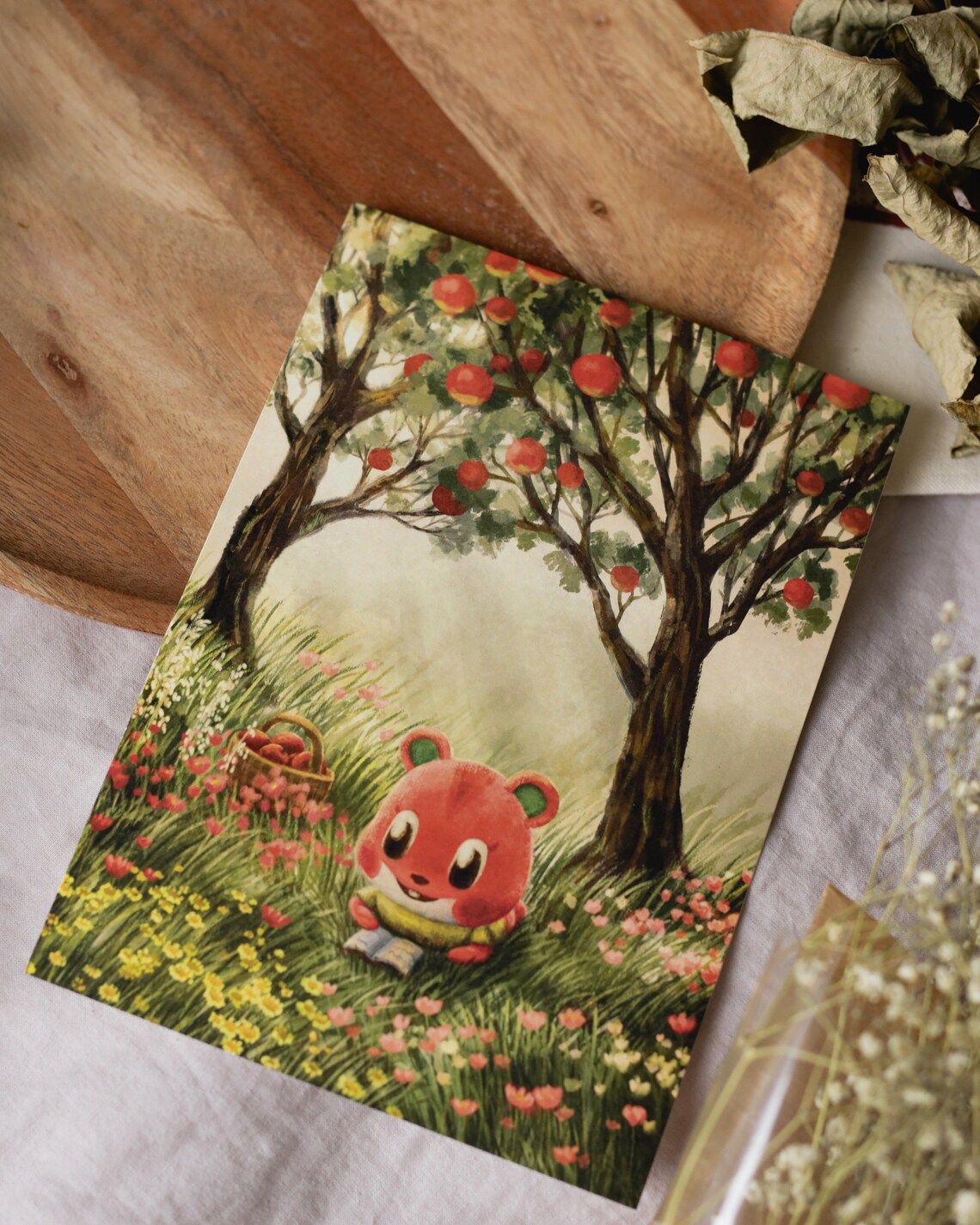 A5 // Animal Villager "apple" Illustration // Art Print, Poster - Etsy