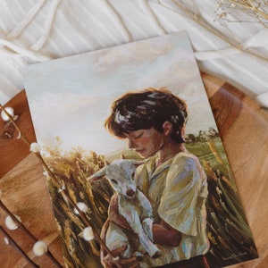 A5 // "cottagecore Boy With Kid" Illustration | Romanticized Country ...