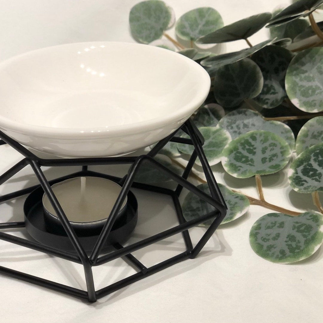 Geometric Wax Melt Burner – Modern Aromatherapy Wax Warmer With Ceramic ...