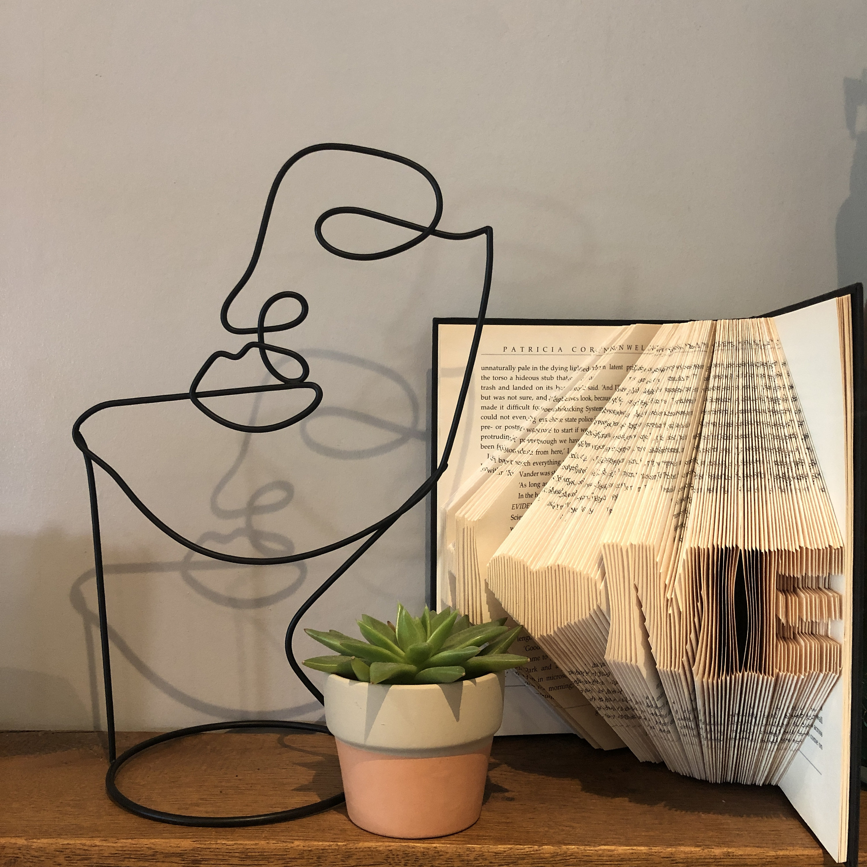 Wire Face Sculpture Half Face Contemporary Wire Line Art | Etsy