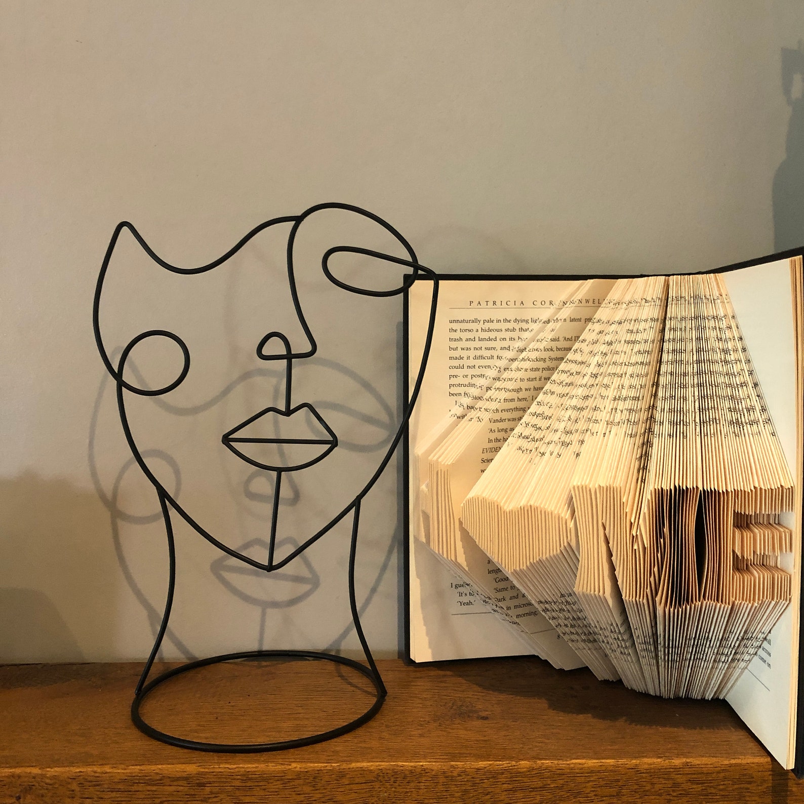 Wire Face Sculpture Full Face Contemporary Wire Line Art - Etsy