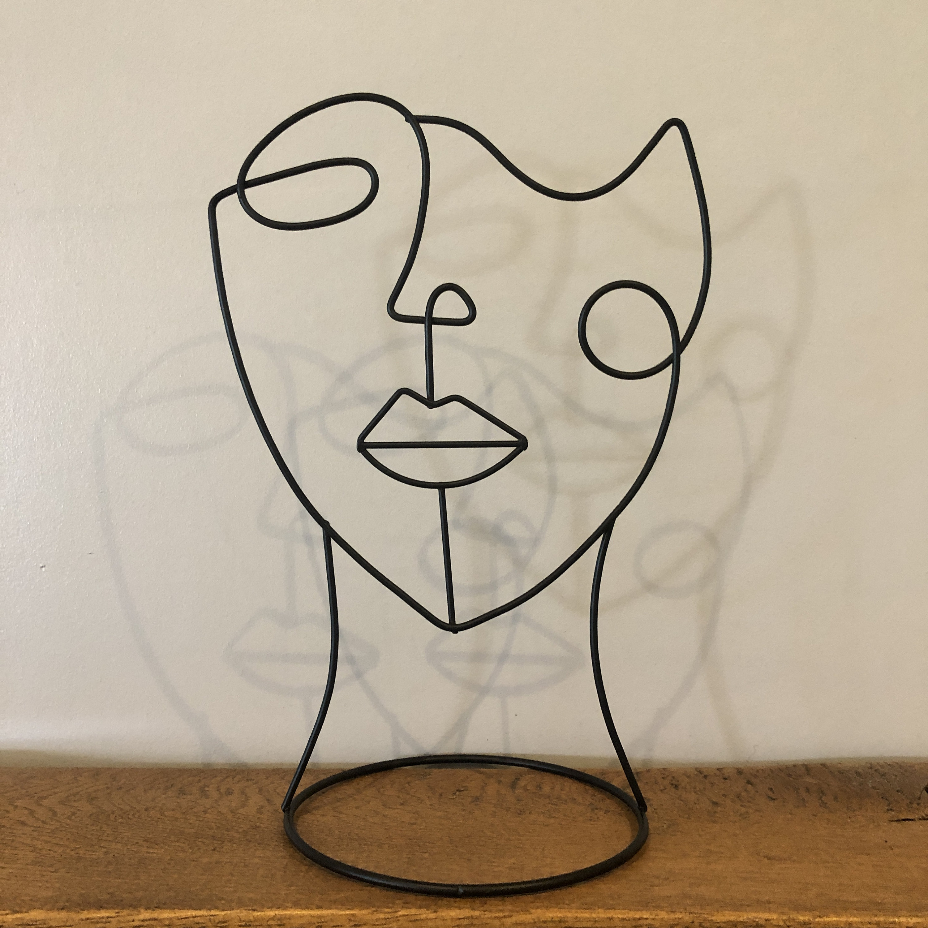 Wire Face Sculpture Full Face Contemporary Wire Line Art | Etsy