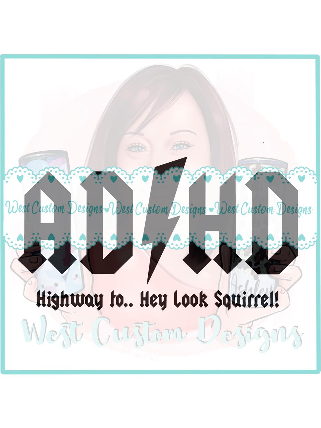 DIGITAL DOWNLOAD ADHD Highway To.. Hey Look Squirrel Digital Design ...
