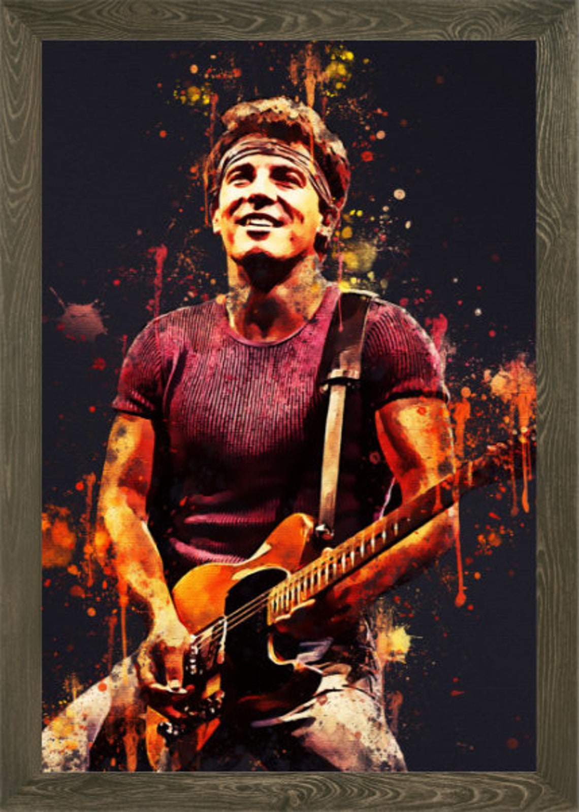 Bruce Springsteen Poster Wall Art Prints Art painting Home | Etsy