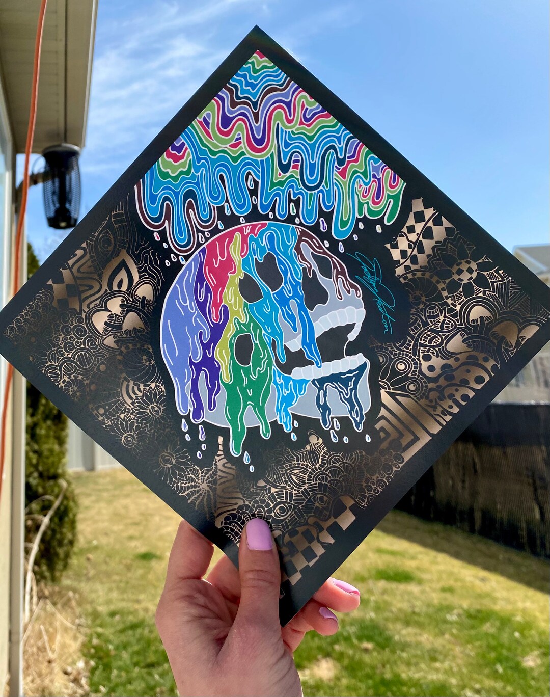 Painted Skull Art Print - Etsy