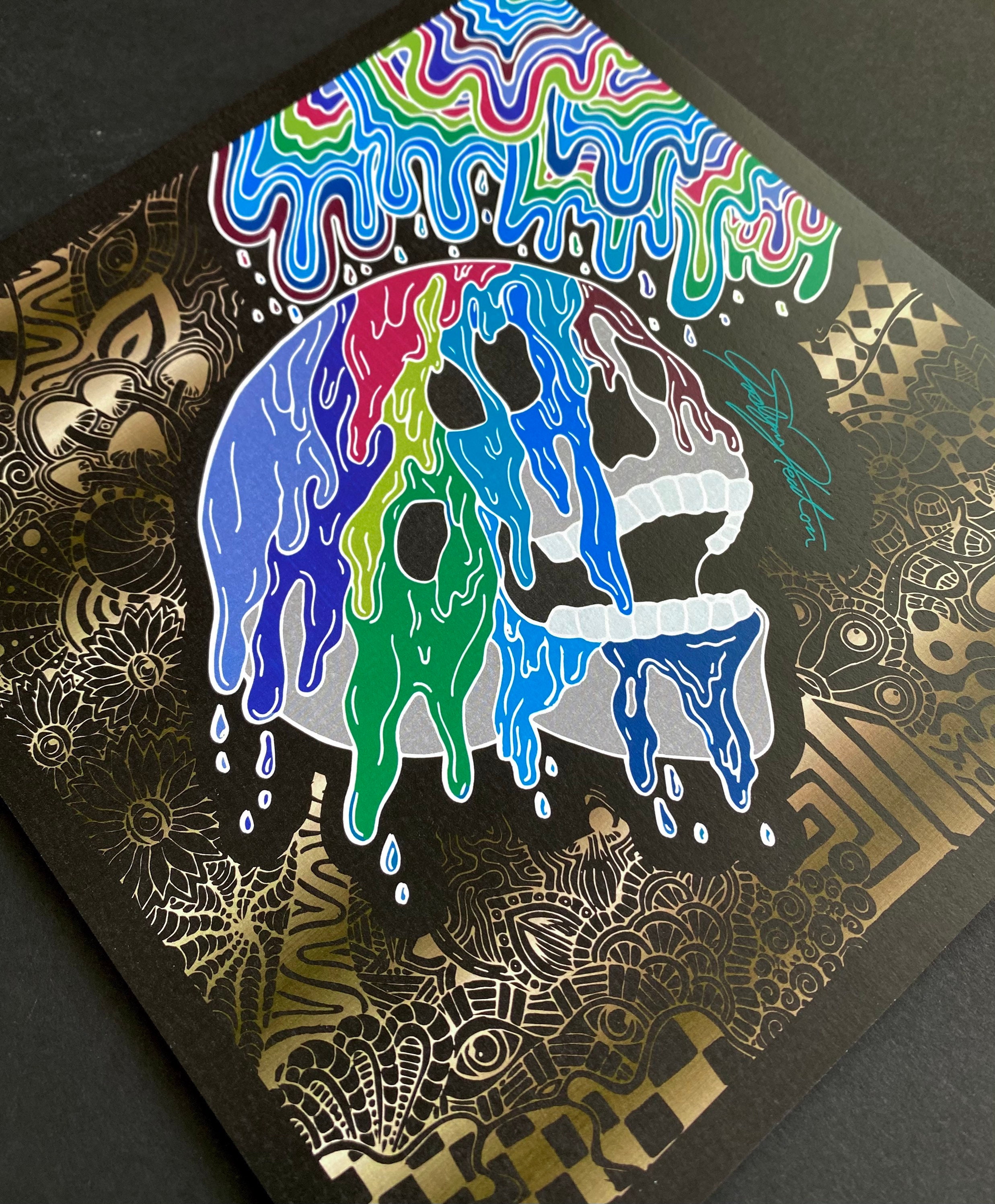 Painted Skull Art Print - Etsy