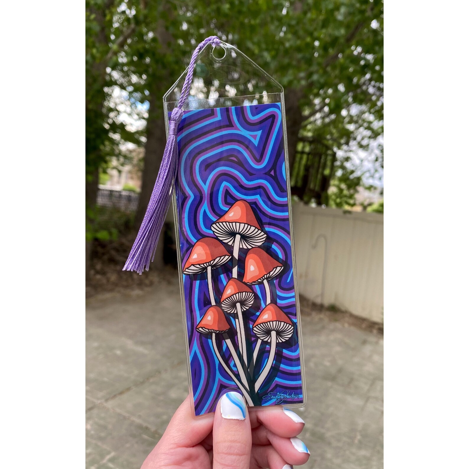 Trippy Mushroom Bookmark - Etsy