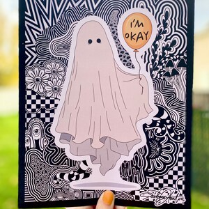 Sad Ghost Art Print - Etsy