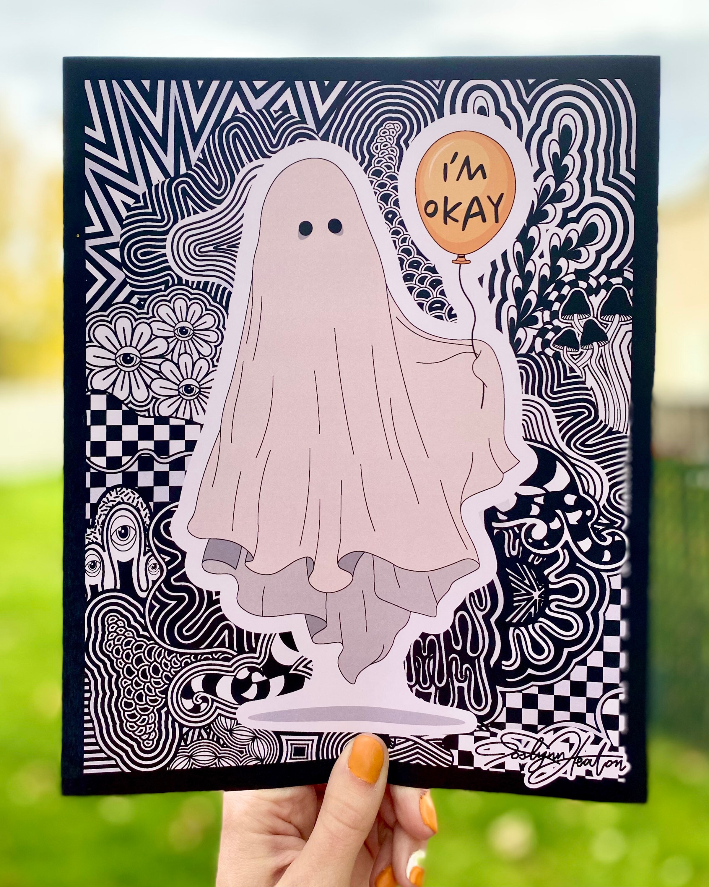 Sad Ghost Art Print - Etsy