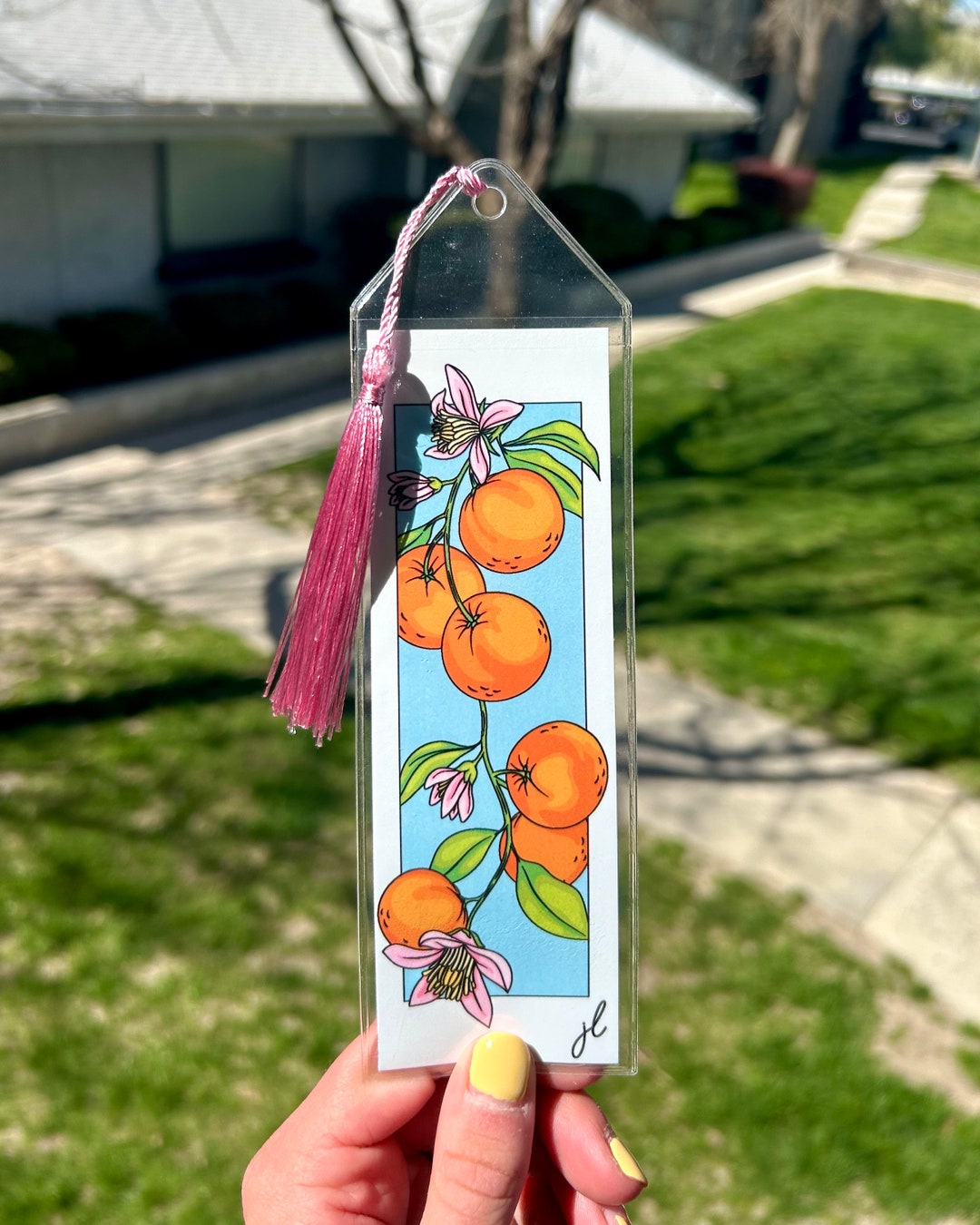 Orange Blossom Bookmark - Etsy