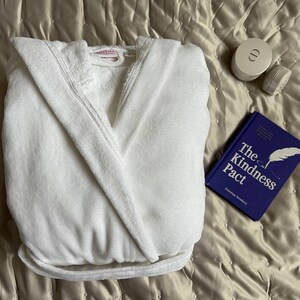 Adult White Custom Angel Wings Bathrobe Robe Embroidered Personalised ...