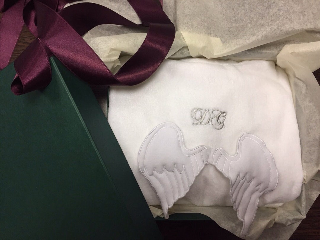 Custom Baby Angel Wings Bathrobe Embroidered Cotton Personalised Name ...