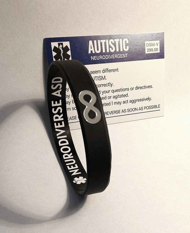 Autistic-neurodiverse Wristband & I.D. Card Combined - Etsy