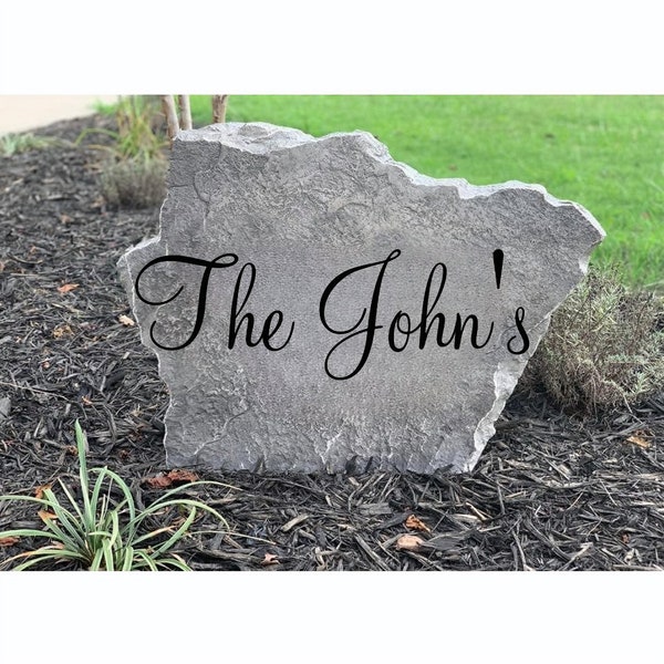 Landscape Rock Engraved - Etsy